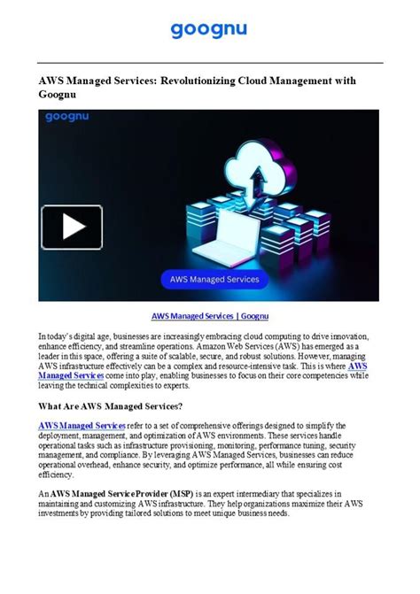 Ppt Aws Managed Services Goognu 2 Powerpoint Presentation Free To Download Id 9bdb55