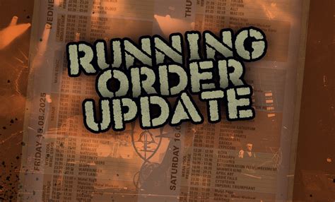 Running Order 2025 Summer Breeze