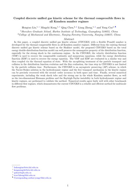 Pdf Coupled Discrete Unified Gas Kinetic Scheme For The Thermal