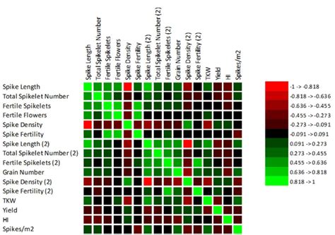 Graphical Representation Of Spearman Correlation Matrix Among The