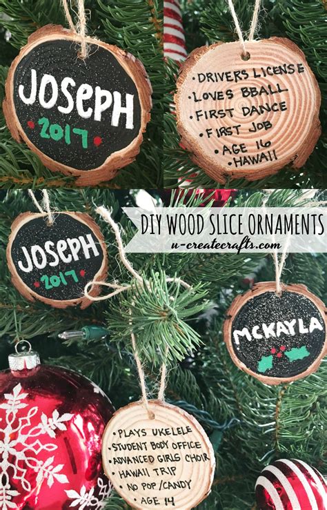 Diy Wood Slice Ornaments U Create Wood Christmas Ornaments Diy