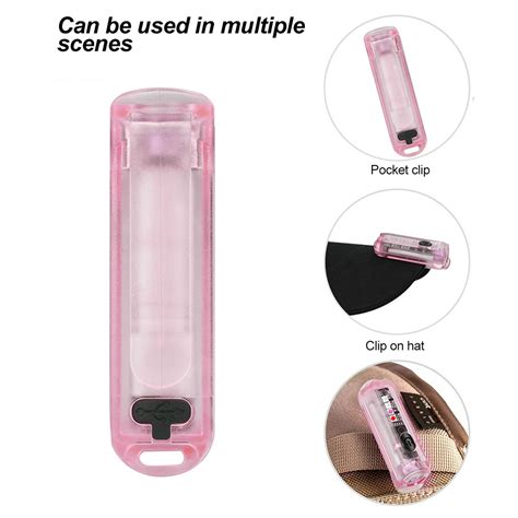 Mini Led Edc Linterna Pesca Camping Emergencia Llavero Luces Rosa