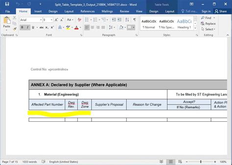how to merge two tables in a word document using c word interop