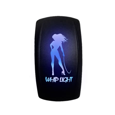 12V Automotive Rocker Switch Carling Etched Sexy Girl LED Whip Light