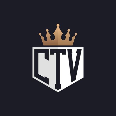 Premium Vector Luxury Ctv Logo With Crown Elegant Initials Ctv Letter