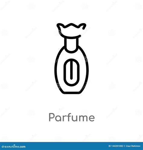 Icono Del Vector Del Parfume Del Esquema Lnea Simple Negra Aislada