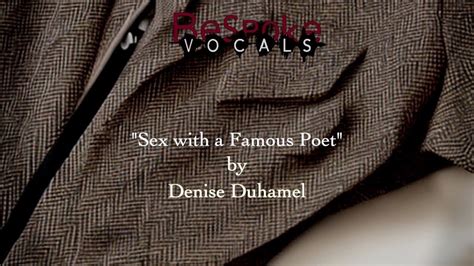 February 20 🇺🇸 “sex With A Famous Poet” By Denise Duhamel Read By