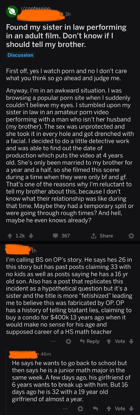 Dude Claims To Have Seen His Sister In Law In A Porn Video Gets Called