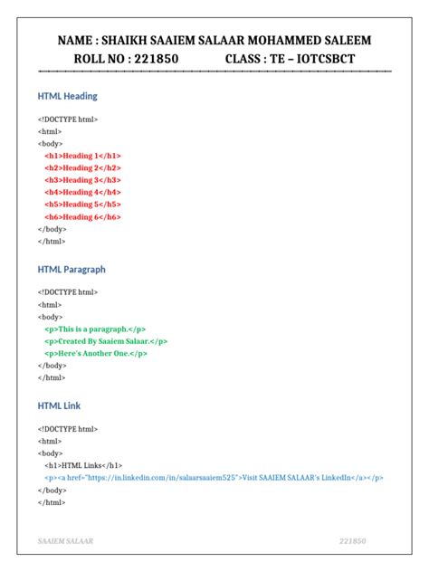 Html Assignment Answers Pdf Html Html Element