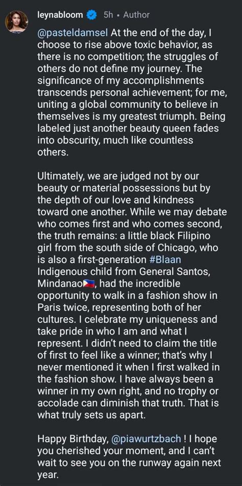 Leyla Blooms Posts On Being First Filipino At Loreal Paris Show Pepph