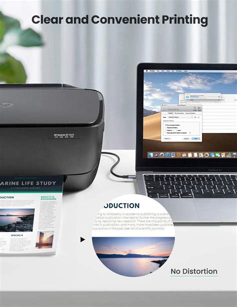 Ugreen Usb C To B Cable Usb C Printer Cable Type C Male To Usb B Male Lead Compatible With New