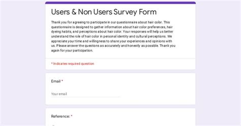 Users And Non Users Survey Form Muhammad Fahad Qureshi