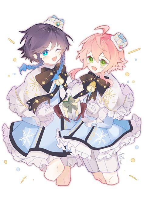 Venti Himemiya Tori And Murase Ayumu Genshin Impact And More Drawn By Xzorq Danbooru