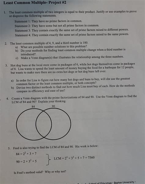 Solved The Least Common Multiple Of Two Integers Is Equal Chegg