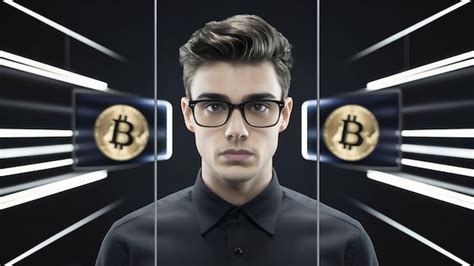 Premium Photo Handsome Young Man In Glasses Wear In Black Shirt