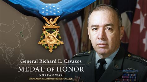 General Richard E Cavazos Medal Of Honor Recipient U S Army