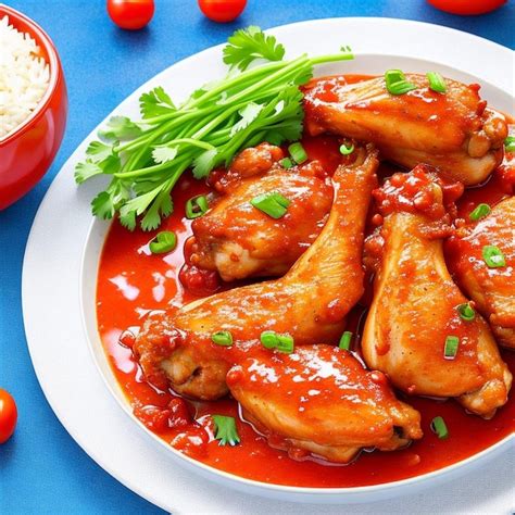 Premium Ai Image Baked Chicken Wings In The Asian Style
