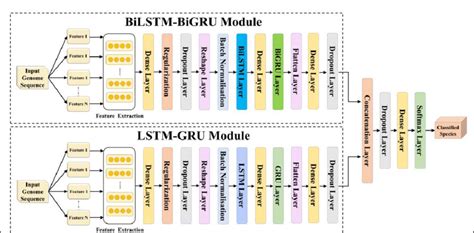 The Architecture Of The Ensemble Model Bilstm Bigru Birnn Rnn