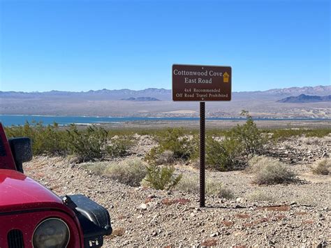 east cottonwood cove road arizona gps trail map conditions