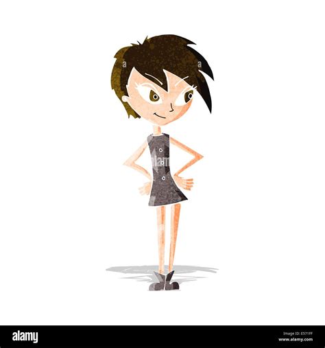Cartoon Girl With Hands On Hips Stock Vector Image And Art Alamy
