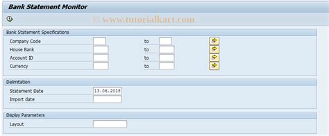 Ftebsm Sap Tcode Bank Statement Monitor