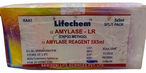 Lifechem Alpha Amylase LR Kit Blood At 305 In Patna ID 2851300849233