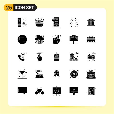25 Universal Solid Glyphs Set For Web And Mobile Applications Business Fire Certificate Fire