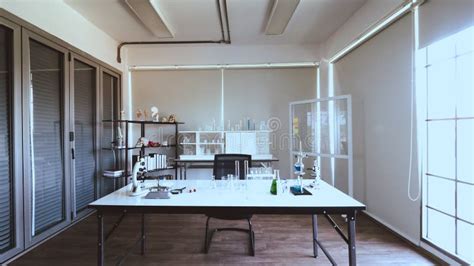Interior De Un Laboratorio Biolgico Moderno El Cuarto Previsto Para La