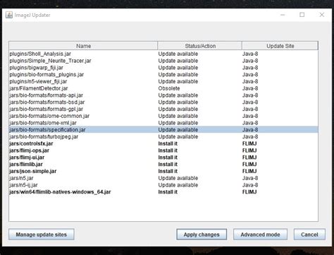 Fiji Updater Problem Flimj Installation Error Usage And Issues Imagesc Forum
