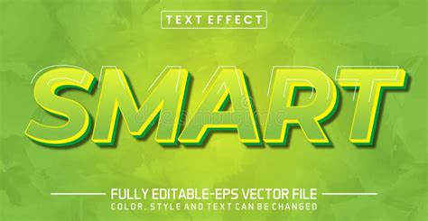 Smart Text Editable Style Effect Stock Vector Illustration Of Effect