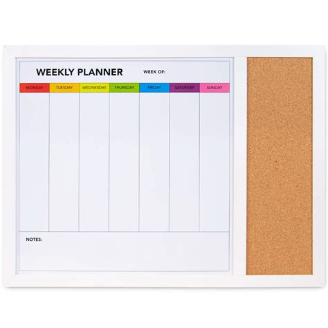 Weekly Dry Erase Board For Wall 24in X 18in Weekly Whiteboard Planner