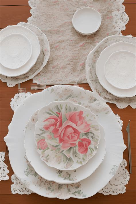 Shabby Chic Table Setting Thanksgiving Graphic · Creative Fabrica