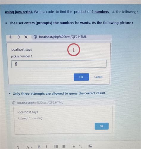 Solved Using Java Script Write A Code To Find The Product