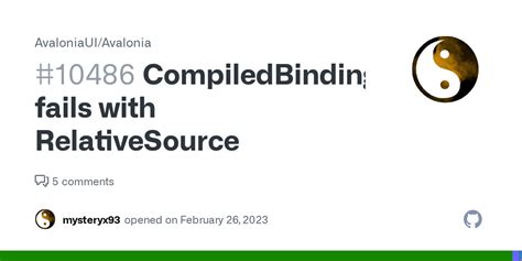 CompiledBinding Fails With RelativeSource Issue AvaloniaUI Avalonia GitHub