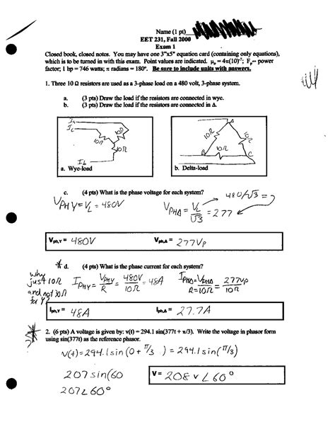 14 Solved Questions For Exam 1 Electrical Power And Controls Ecet