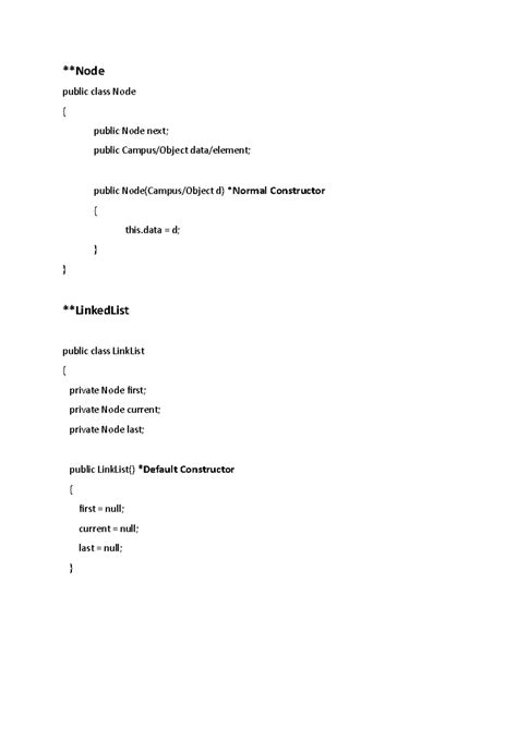 c3 linked list node node public class node { public node next