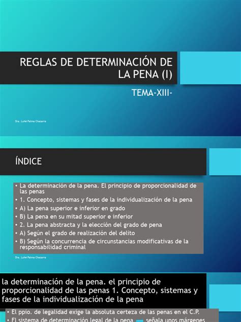 Tema 13 La DeterminaciÓn De La Pena I Pdf Castigos Prisión