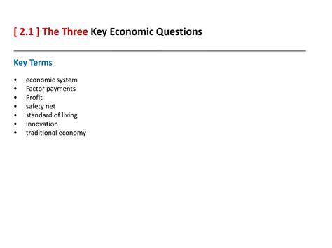 Ppt Three Key Economic Questions Powerpoint Presentation Free