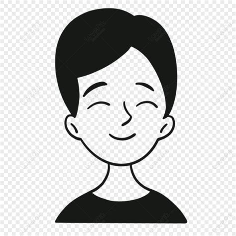 닫힌 된 눈 웃는 남자 일러스트 무색 캐릭터 아바타만화 남자아름다운 Png 일러스트 무료 다운로드 Lovepik