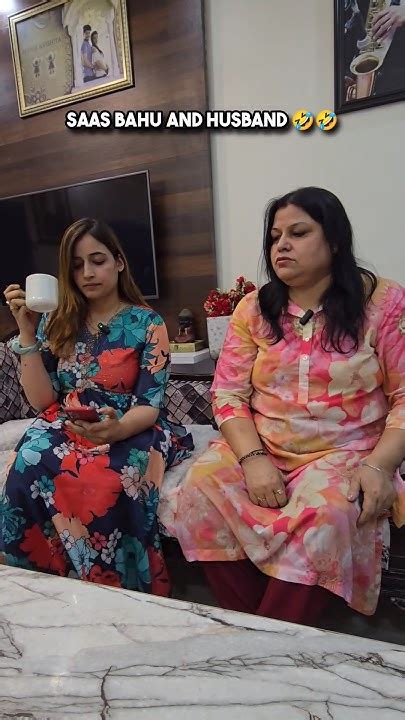 Saas Bahu And Husband 😂😂 Justmarriedthings Comedymovies Funny