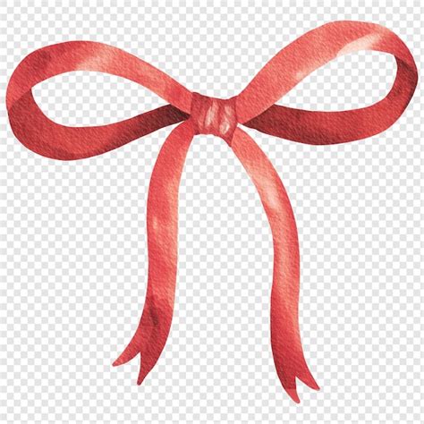 빨간 리본 실크 나비 넥타이 Png 클립 아트 프리미엄 Psd 파일