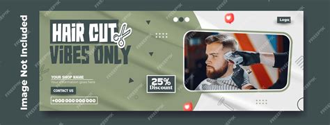 Premium Vector Professional Hair Cut Salon Ads Promotional Cover