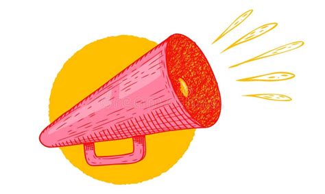 Vector Icon Of Vintage Megaphone For Fake Breaking News Or Sale