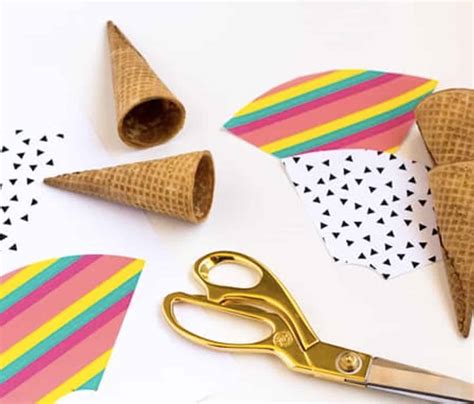 Ice Cream Cone Wrappers Free To Print