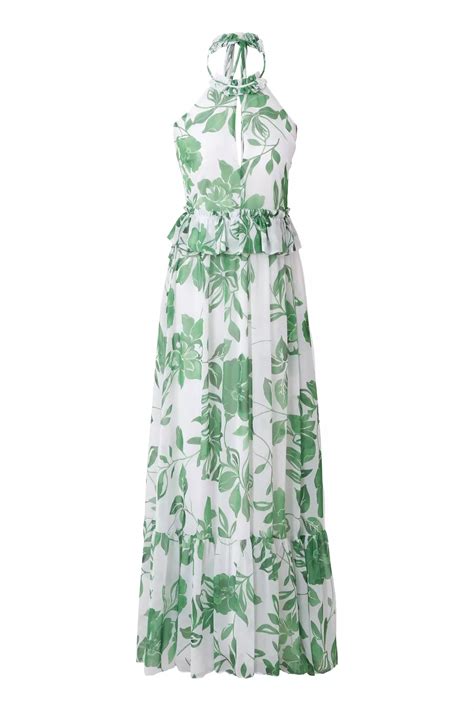 Printed Sifon Sleeveless Maxi Dress 965358 S19 Sleeveless Dresses
