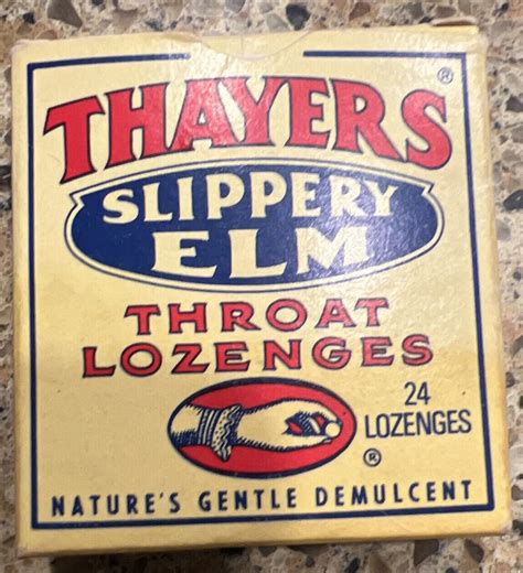Vintage 1930s Thayers Slippery Elm Throat Lozenges Original Box With
