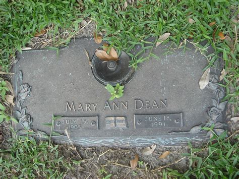 Mary Ann Dean 1905 1991 Find A Grave Memorial