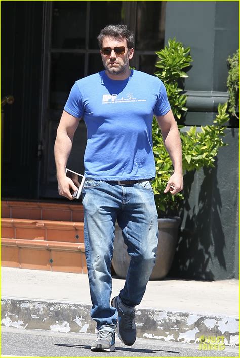 Ben Affleck Proudly Flaunts His Buff Body In Tight Blue Tee Photo