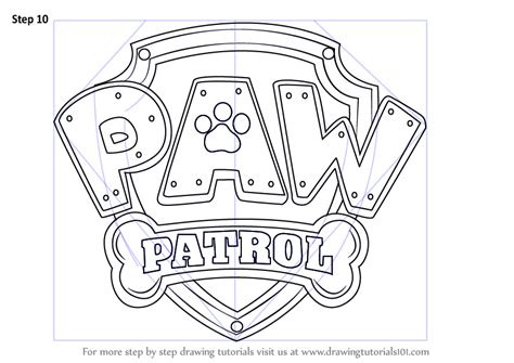 Learn How To Draw Paw Patrol Badge