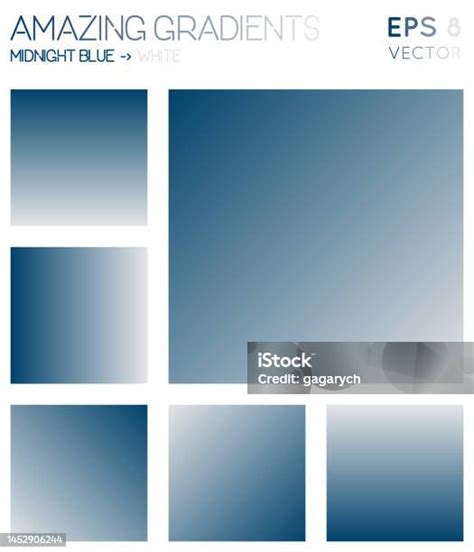 Colorful Gradients In Midnight Blue White Color Tones Actual Gradient